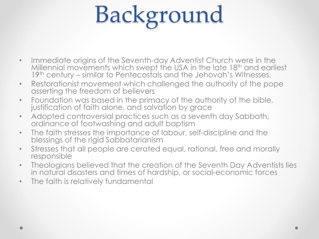 PPT - Seventh Day Adventist Church in Australia PowerPoint Presentation ...