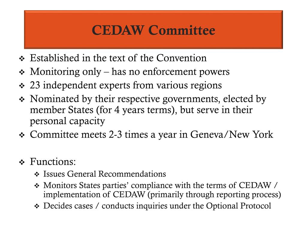PPT - CEDAW Convention and Women’s Human Rights PowerPoint Presentation ...