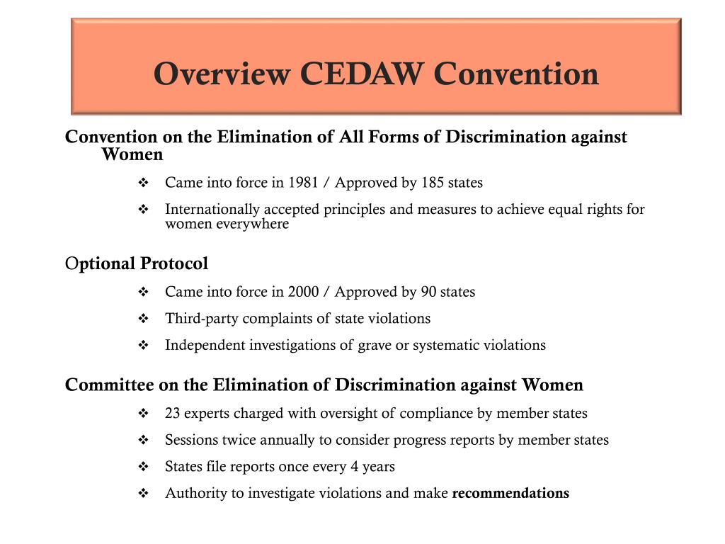 PPT - CEDAW Convention and Women’s Human Rights PowerPoint Presentation ...