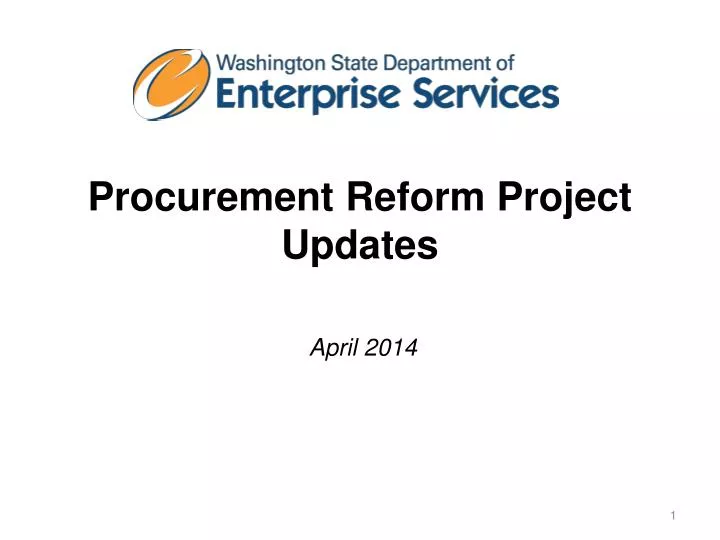 PPT - Procurement Reform Project Updates PowerPoint Presentation, free ...