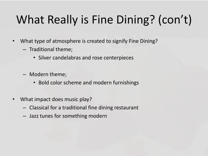 PPT - Fine Dining PowerPoint Presentation - ID:2285354