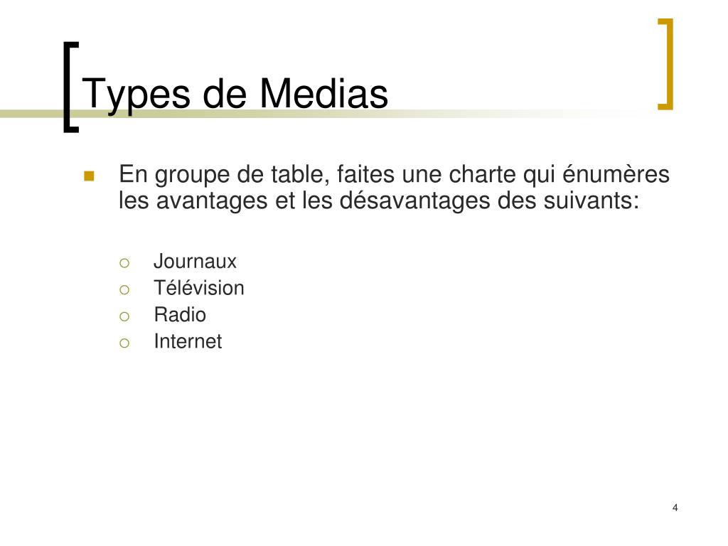 PPT - Les Médias ? PowerPoint Presentation, free download - ID:2285645