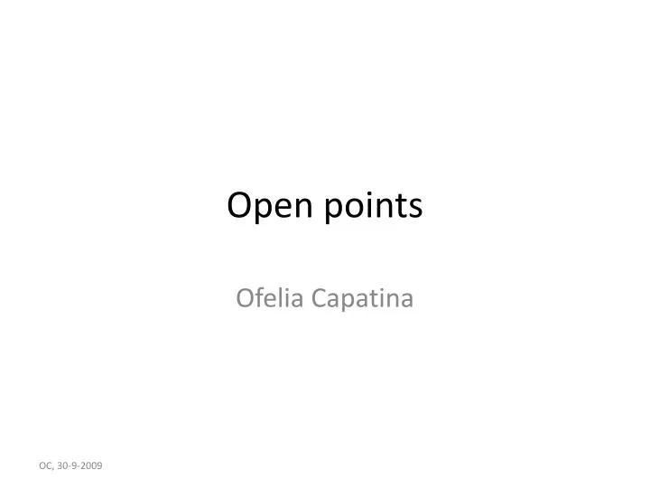 PPT - Open points PowerPoint Presentation, free download - ID:2285850