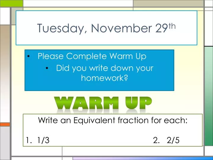 PPT - Tuesday, November 29 th PowerPoint Presentation, free download ...