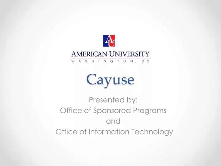 PPT - Cayuse PowerPoint Presentation, free download - ID:2286728