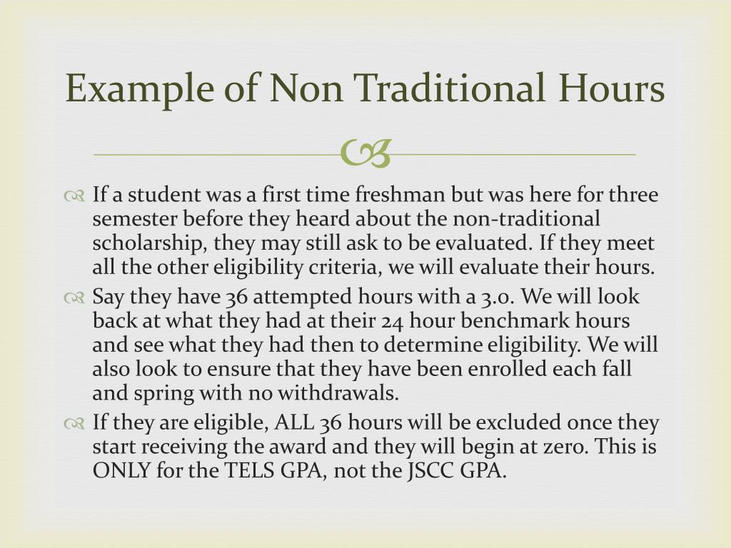 PPT - Tennessee Education Lottery Scholarship Non-traditional ...