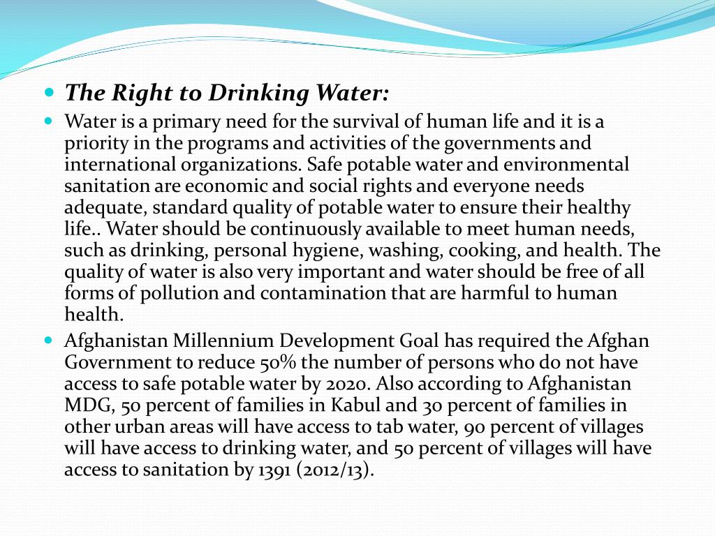 PPT - The Right to Water and Sanitation: Ensuring Safe Access in ...