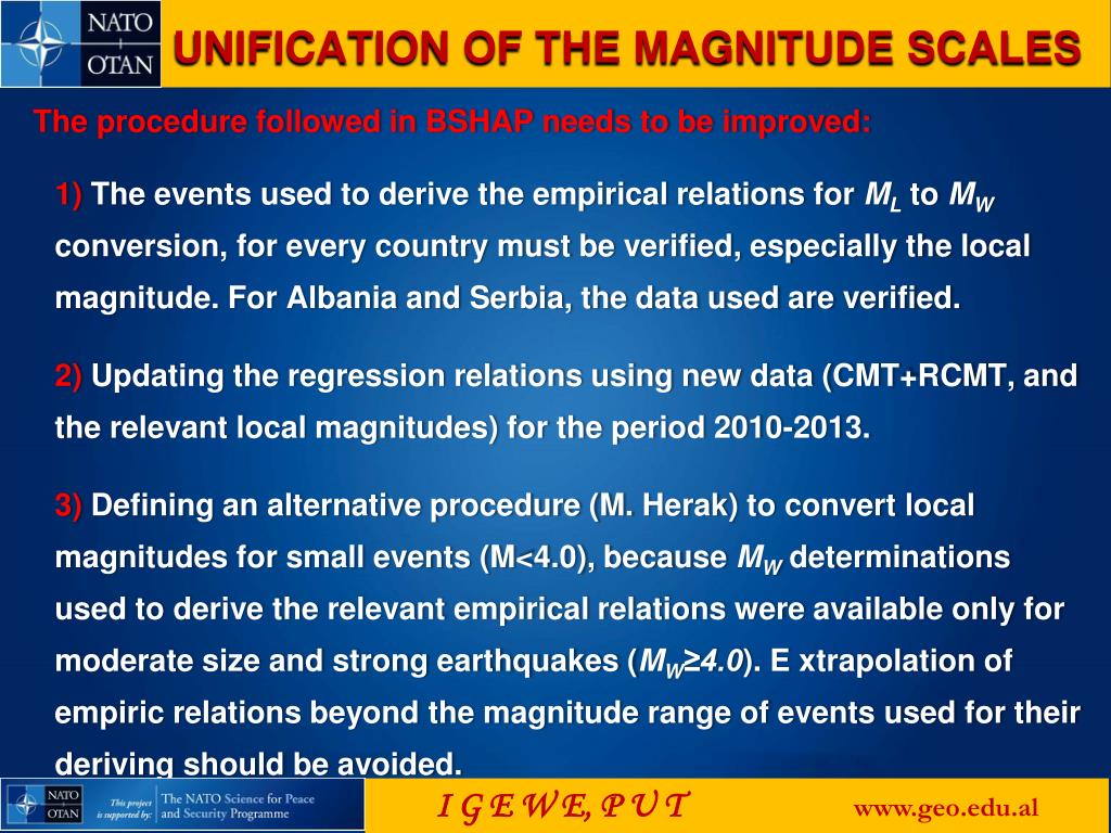 PPT - Improvement and Harmonization of Albania BSHAP Earthquake ...