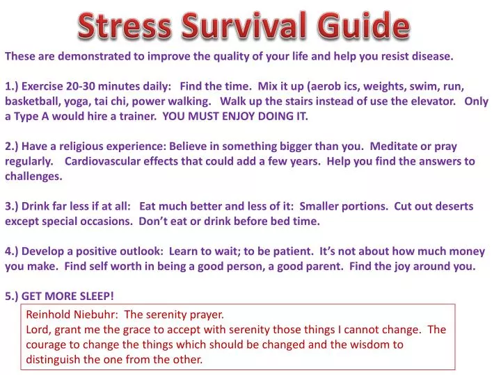 PPT - Stress Survival Guide PowerPoint Presentation, free download - ID ...