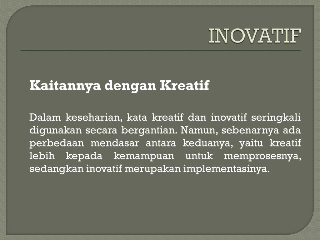 PPT - EFISIENSI, EFEKTIF, OPTIMAL INOVATIF, KREATIF, KOMPETITIF ...