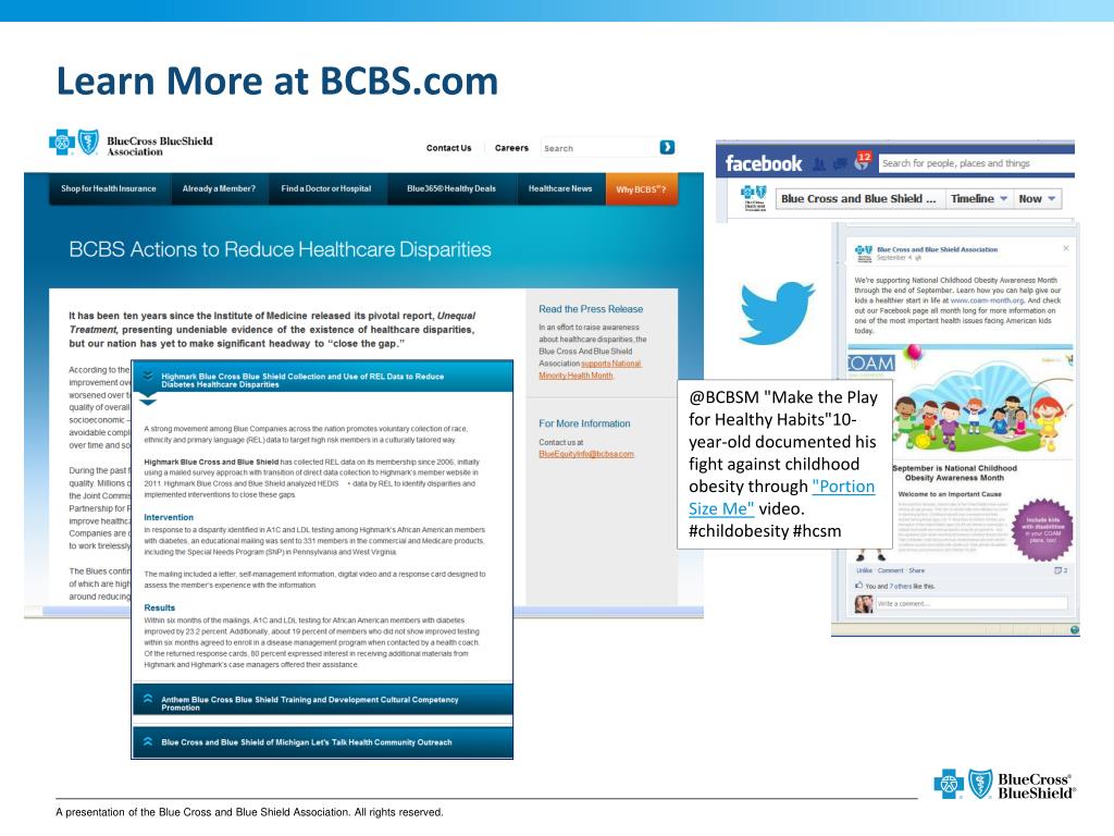 PPT - Partnering with Blue Cross Blue Shield Health Plans to Transform ...