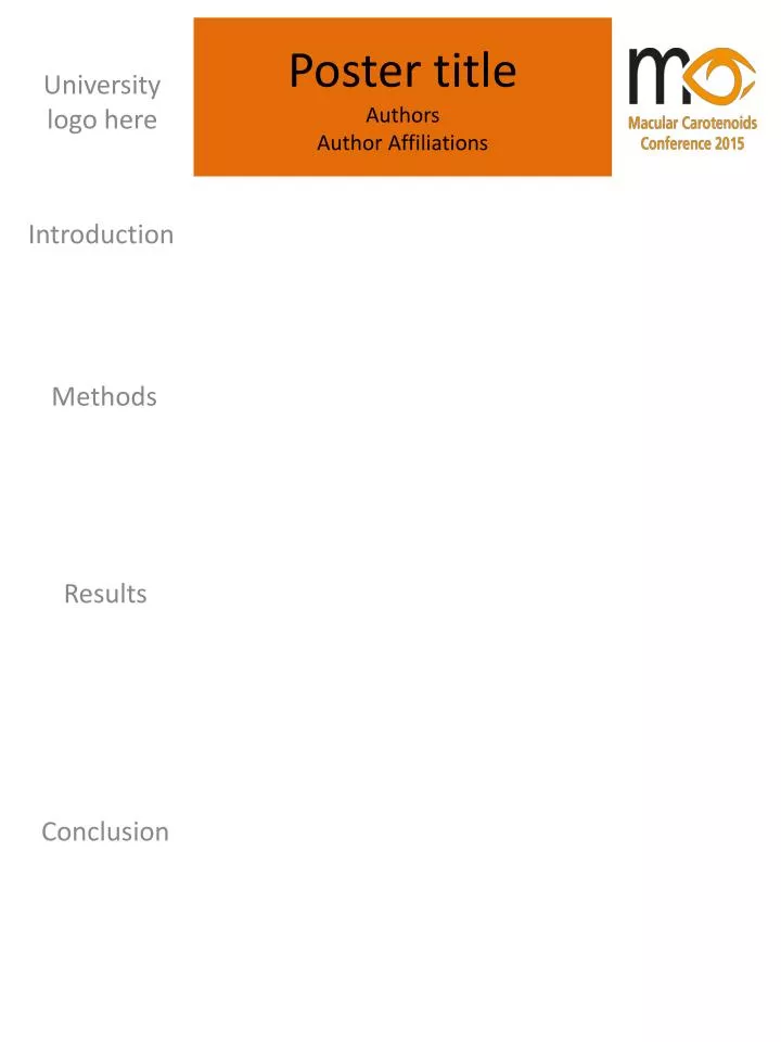 PPT - Poster title Authors Author Affiliations PowerPoint Presentation ...