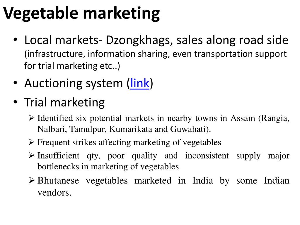 PPT - Highlights on vegetable production and marketing PowerPoint ...