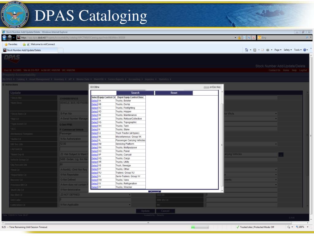 PPT - Defense Property Accountability System ( DPAS) Update PowerPoint ...