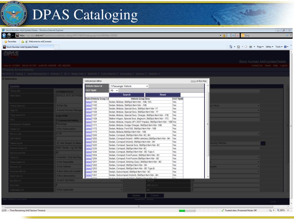 PPT - Defense Property Accountability System ( DPAS) Update PowerPoint ...