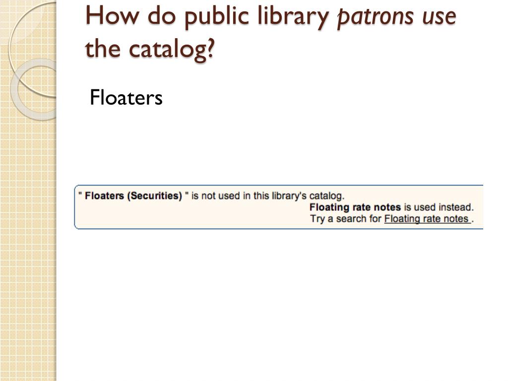 PPT - Cataloging in Public Libraries: Enhancing User Experience and ...