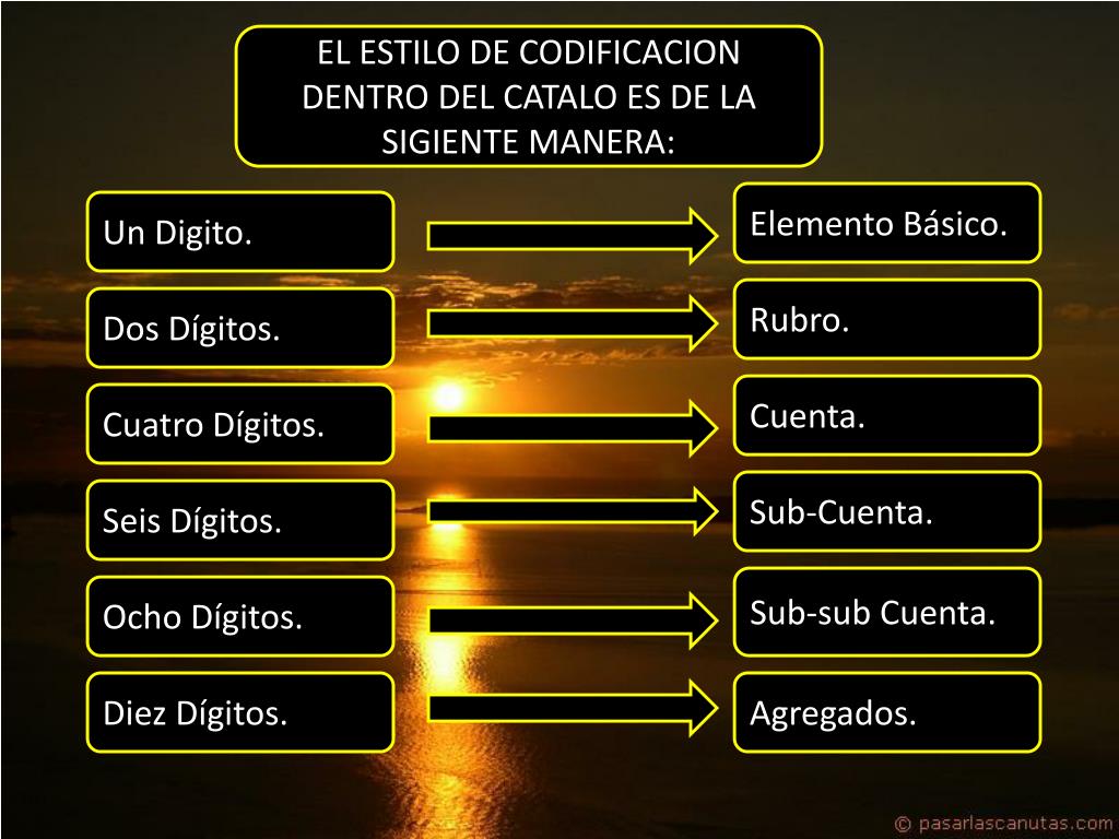 PPT - EL ESTILO DE CODIFICACION DENTRO DEL CATALO ES DE LA SIGIENTE ...