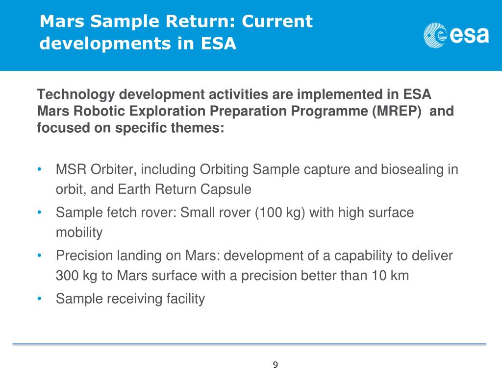 PPT - Status of ESA’s Mars Activities MEPAG meeting Washington DC, 13 ...