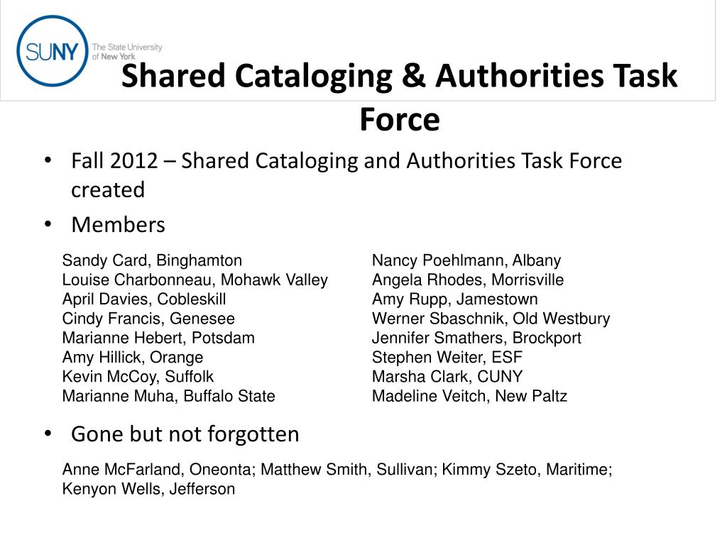 PPT - One Bib to Rule Them All – SUNY One Bib / Shared Catalog Project ...