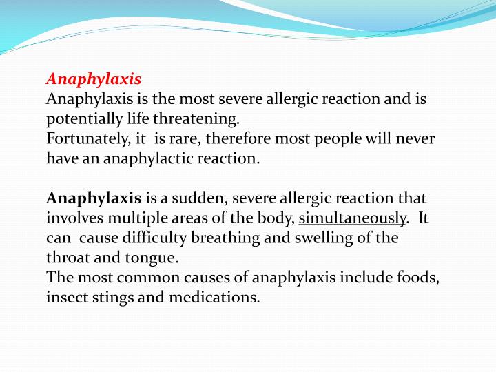 PPT - Anaphylaxis PowerPoint Presentation - ID:2289727
