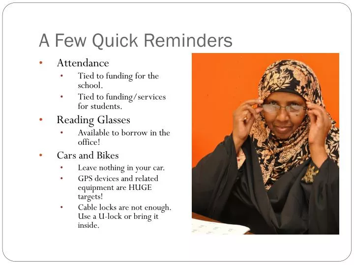 PPT - A Few Quick Reminders PowerPoint Presentation, free download - ID ...
