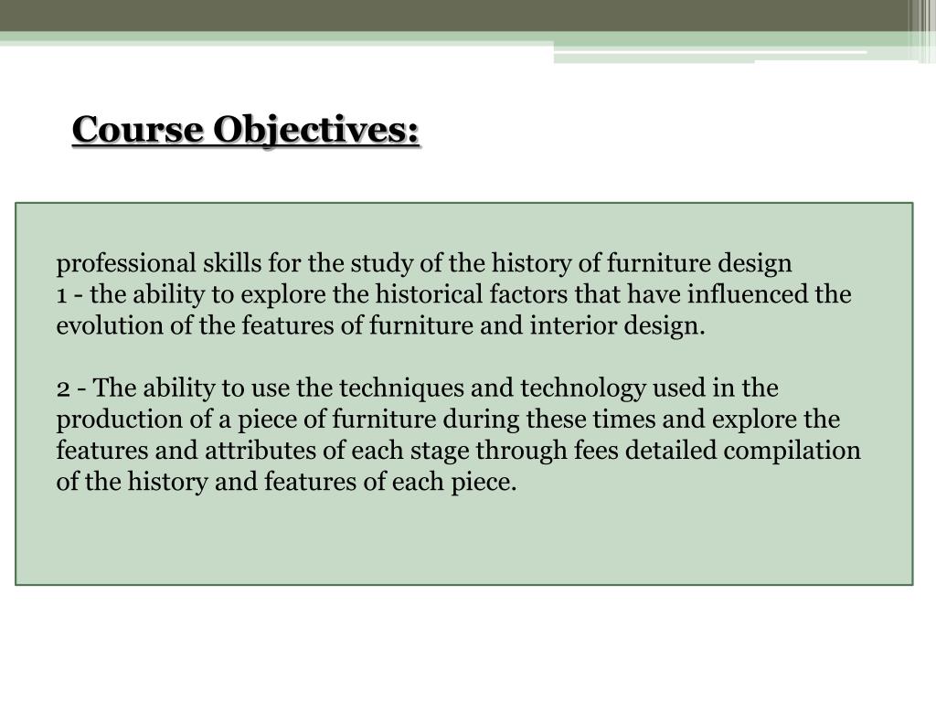 PPT - FACULTY OF ARTS AND DESIGN Dept. of Interior Design and Furniture ...