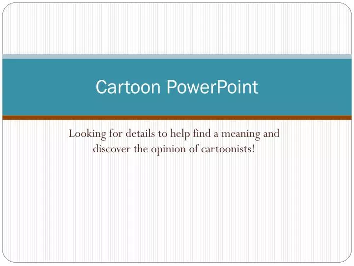 PPT - Cartoon PowerPoint PowerPoint Presentation, free download - ID ...
