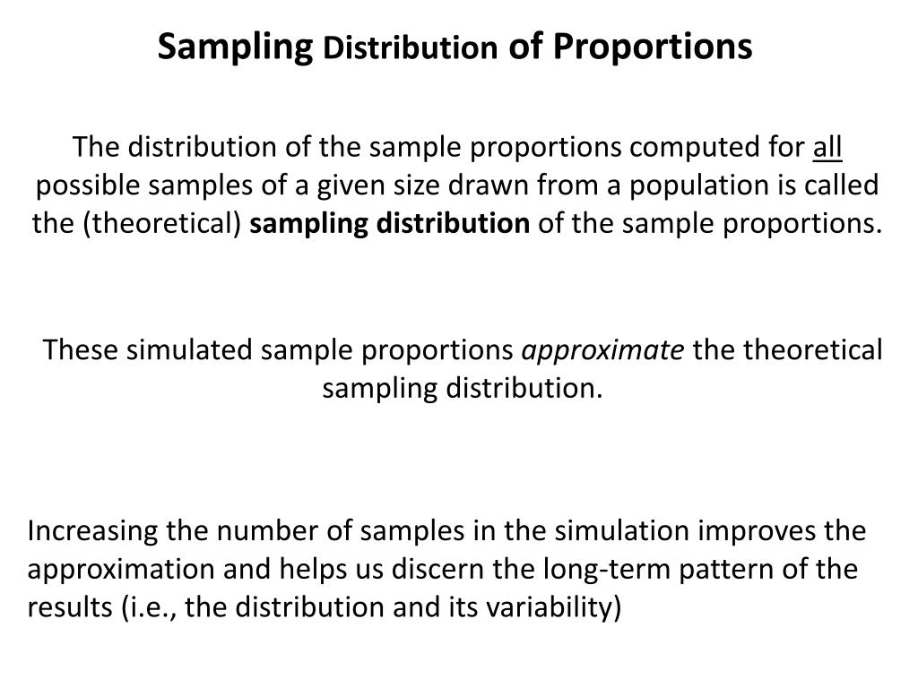 Ppt Sampling Distributions Proportions Powerpoint Presentation Free