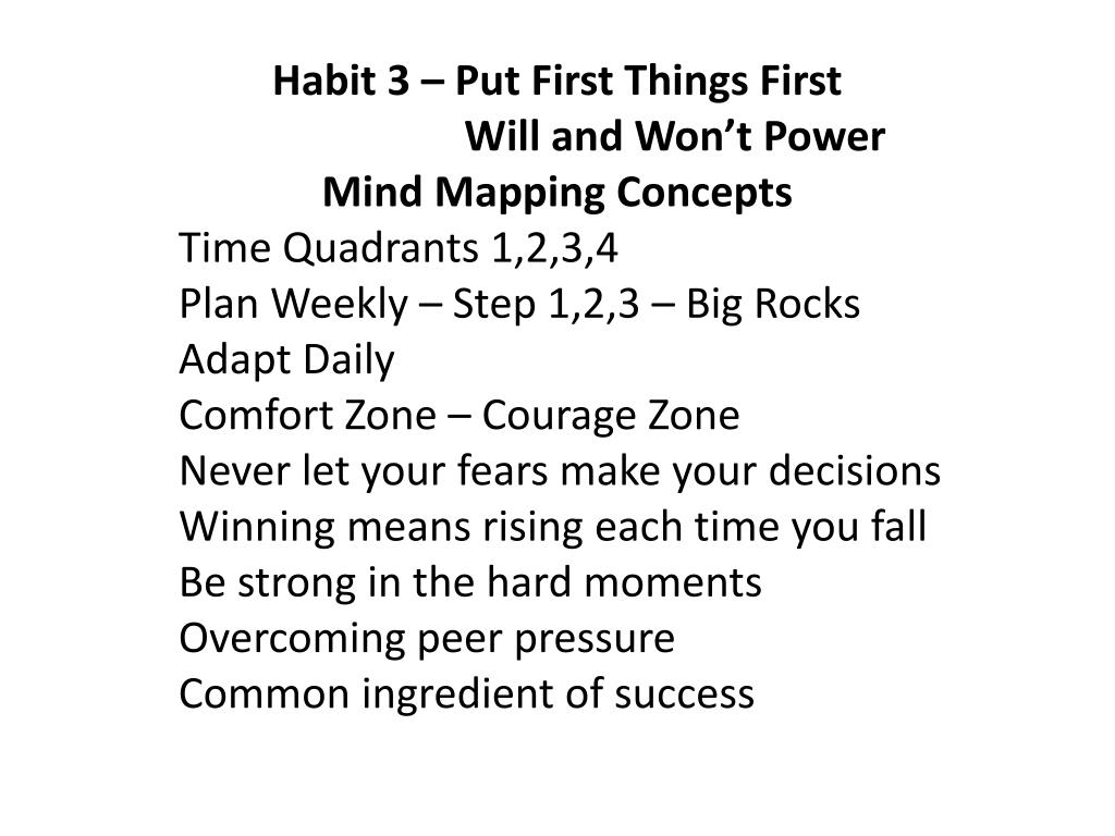 PPT - The 7 Habits of Highly Effective Teens Habits 1-7 Mind Mapping ...