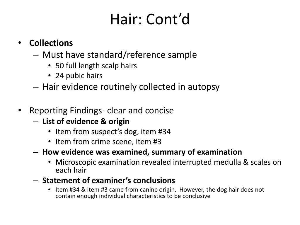 PPT - Physical Evidence Hair, Fiber, Documents, & Geology PowerPoint ...