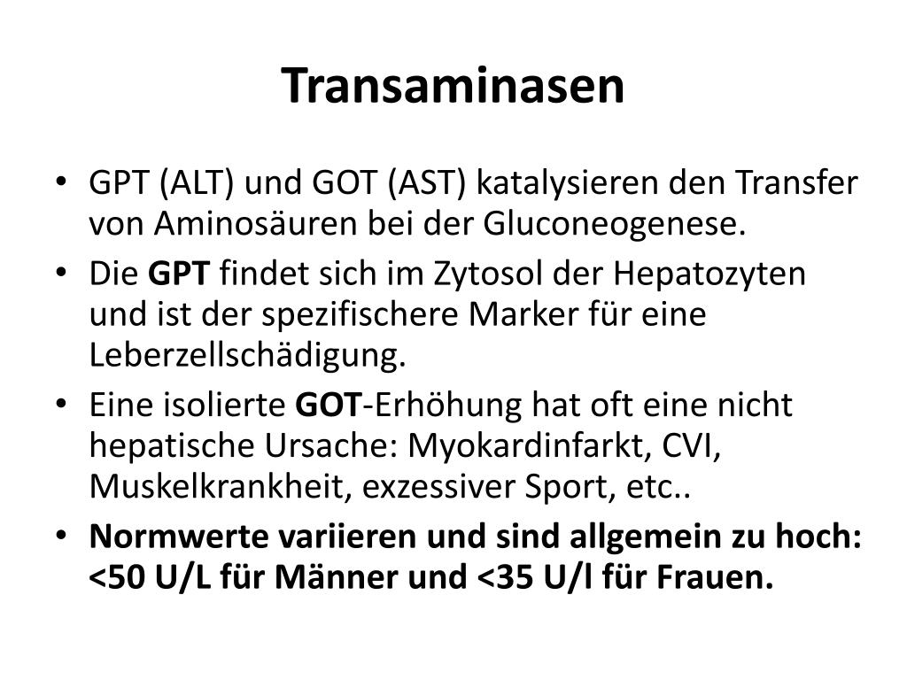 PPT - Abklärung erhöhter Leberwerte Welche Diagnostik ist sinnvoll ...