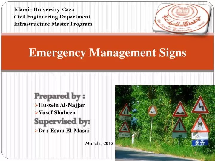 PPT - Emergency Management Signs PowerPoint Presentation - ID:2296301