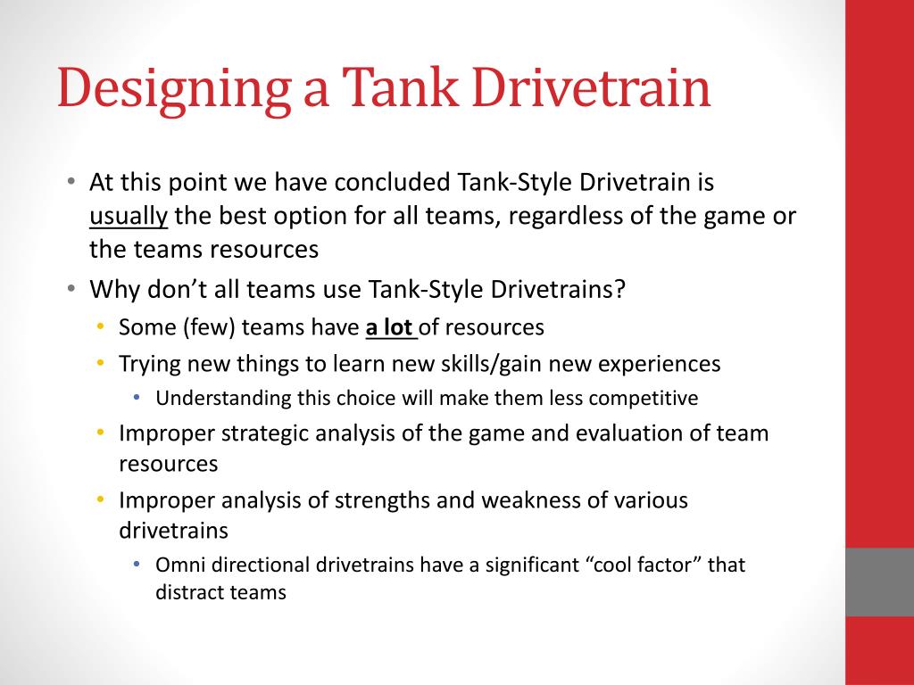 PPT - Drivetrain Design featuring the Kitbot on Steroids PowerPoint ...