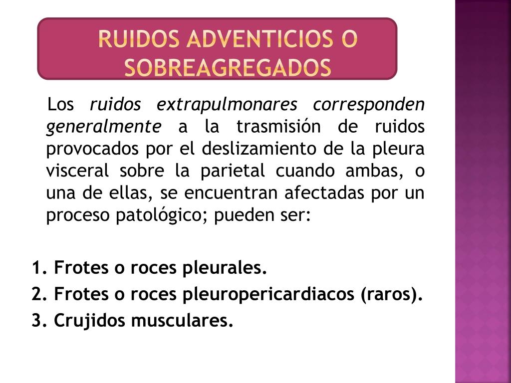 PPT - MODIFICACIONES PATOLÓGICAS DE LOS RUIDOS RESPIRATORIOS PowerPoint ...