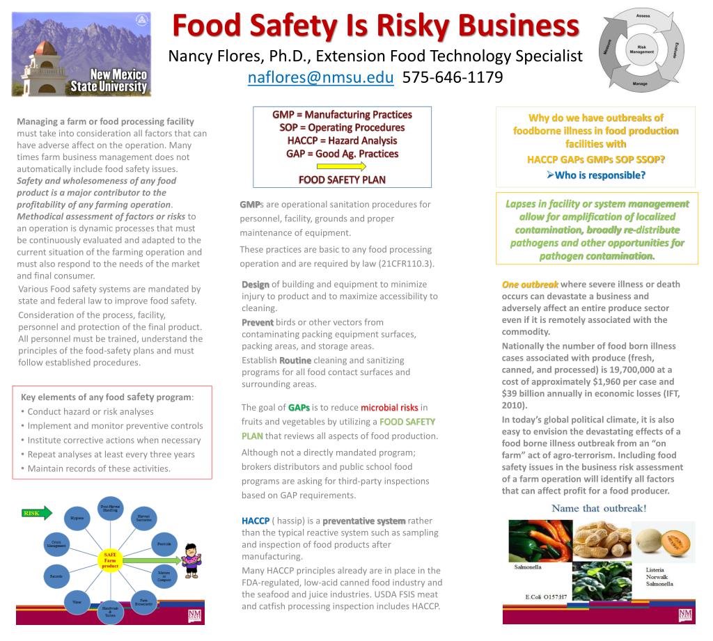 PPT - Various Food safety systems are mandated by state and federal law ...