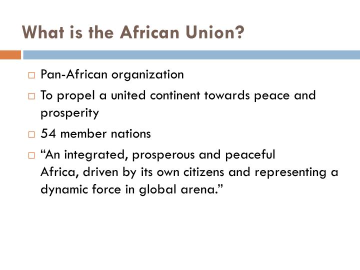 PPT - African Union PowerPoint Presentation - ID:2302133