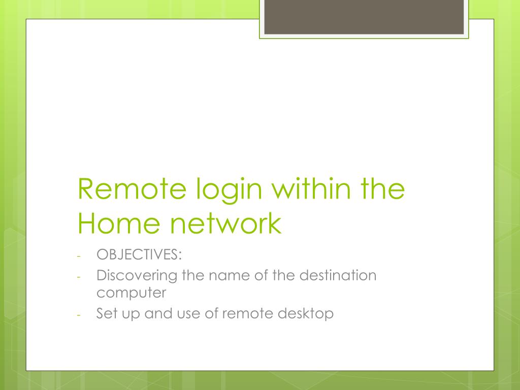 PPT - Remote Desktop PowerPoint Presentation, free download - ID:2302179
