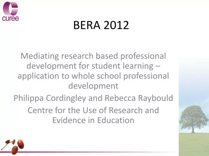 PPT - BERA 2012 PowerPoint Presentation, free download - ID:2302336