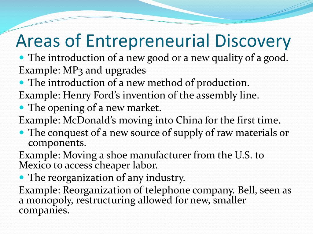 Ppt Entrepreneurial Discovery Powerpoint Presentation Free Download