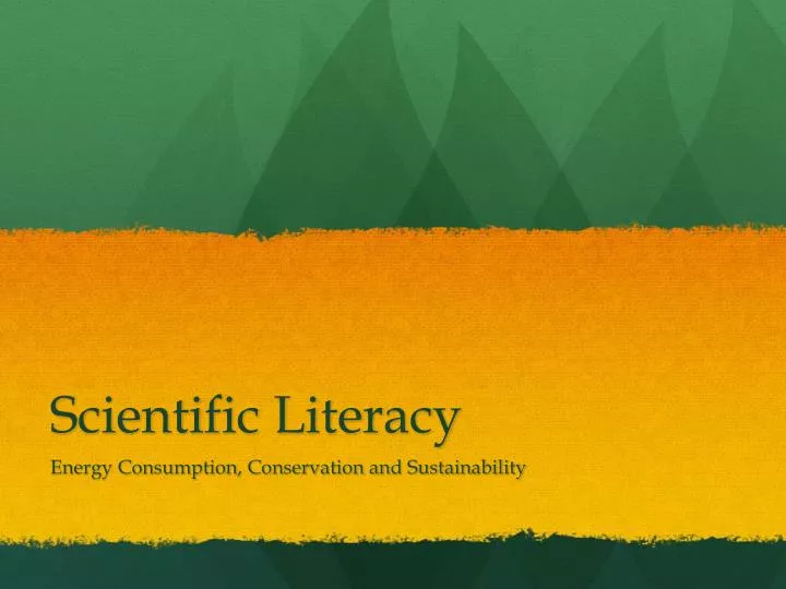 PPT - Scientific Literacy PowerPoint Presentation, free download - ID ...