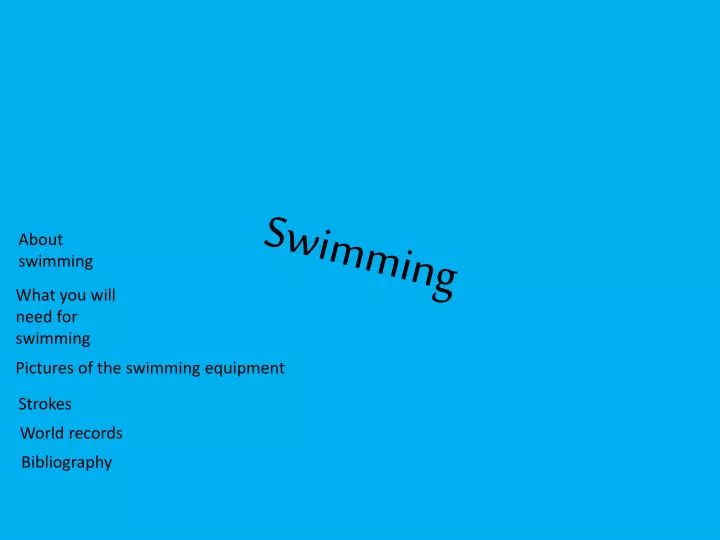PPT - Swimming PowerPoint Presentation, free download - ID:2303958