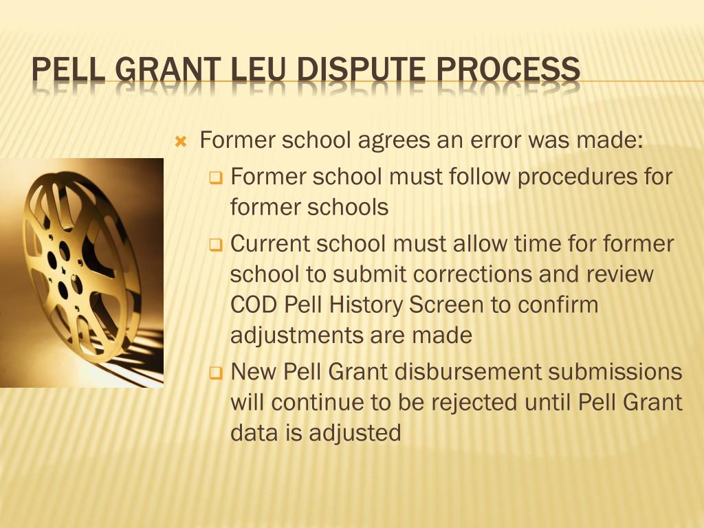 PPT - PELL GRANT Lifetime Eligibility Used (LEU) PowerPoint ...