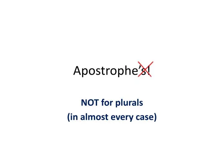 PPT - Apostrophe’s! PowerPoint Presentation, free download - ID:2306714