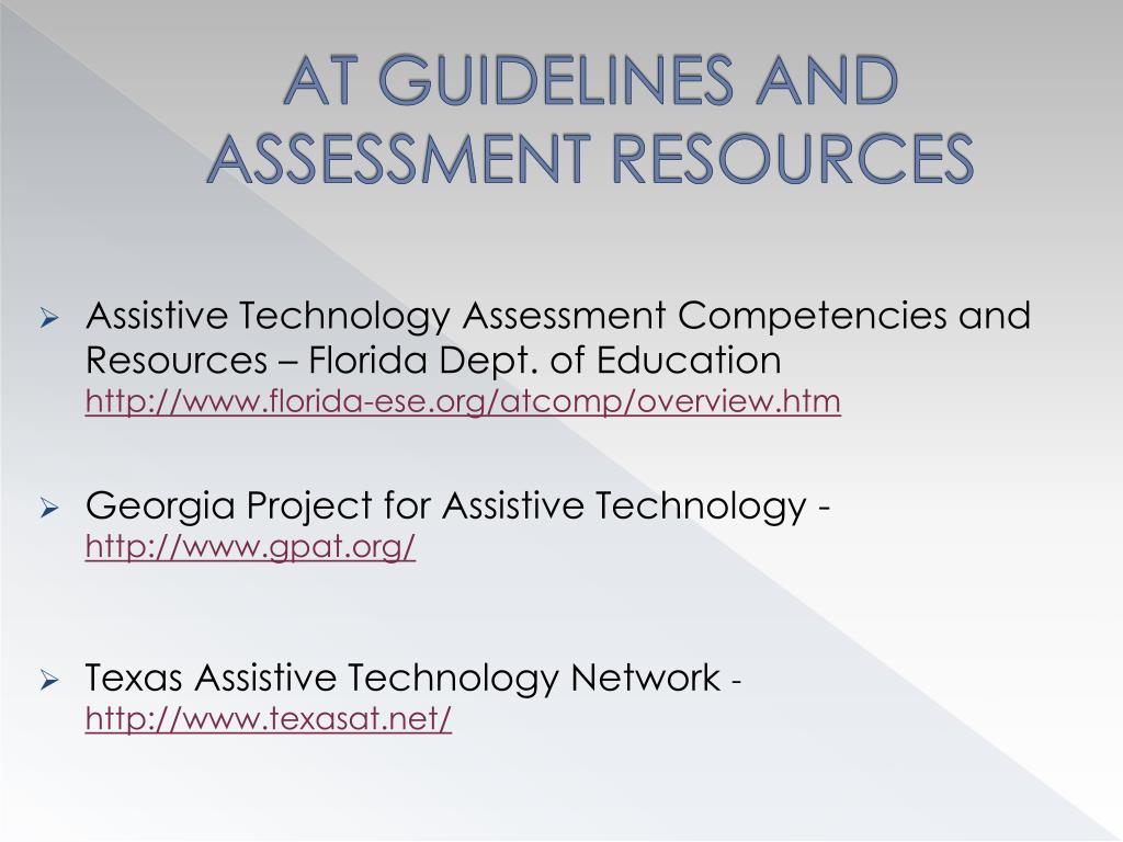 PPT - ASSISTIVE TECHNOLOGY TO SUPPORT STUDENTS IN THE GENERAL EDUCATION ...