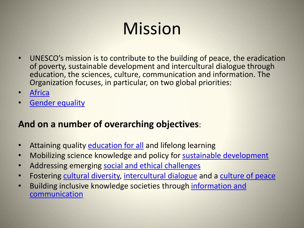 PPT - UNESCO United Nations Education, Scientific and Cultural ...