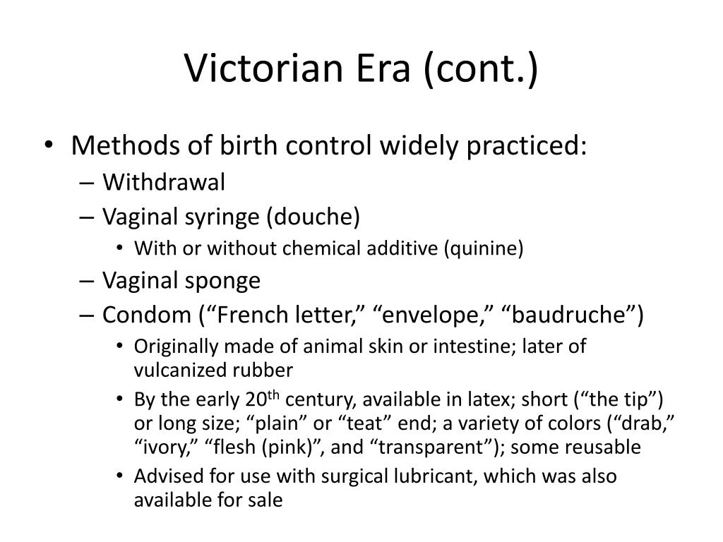 PPT - Birth Control in Victorian England, or Foucault was Right ...