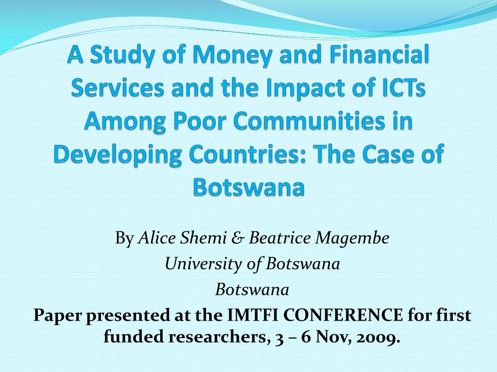 PPT - By Alice Shemi & Beatrice Magembe University of Botswana Botswana ...