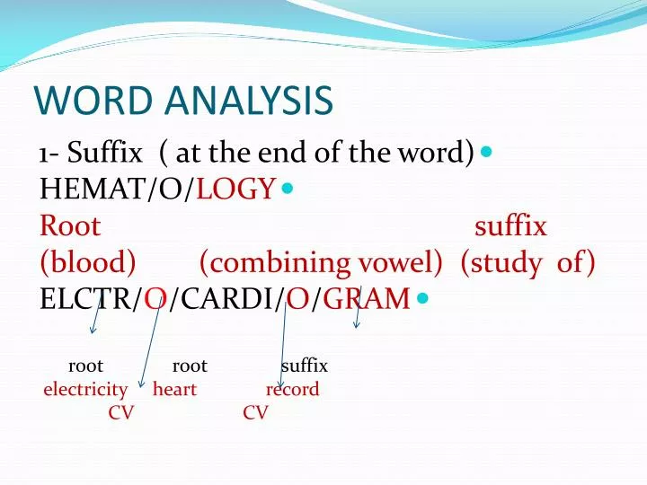 PPT - WORD ANALYSIS PowerPoint Presentation, free download - ID:2309404