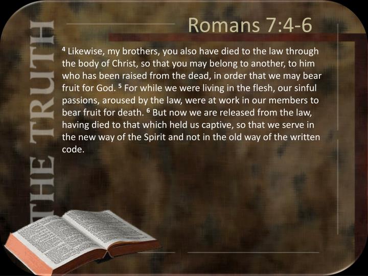 PPT - Romans 7 PowerPoint Presentation - ID:2311192