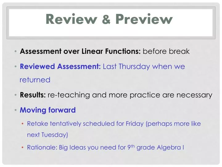 PPT - Review & Preview PowerPoint Presentation, free download - ID:2311975